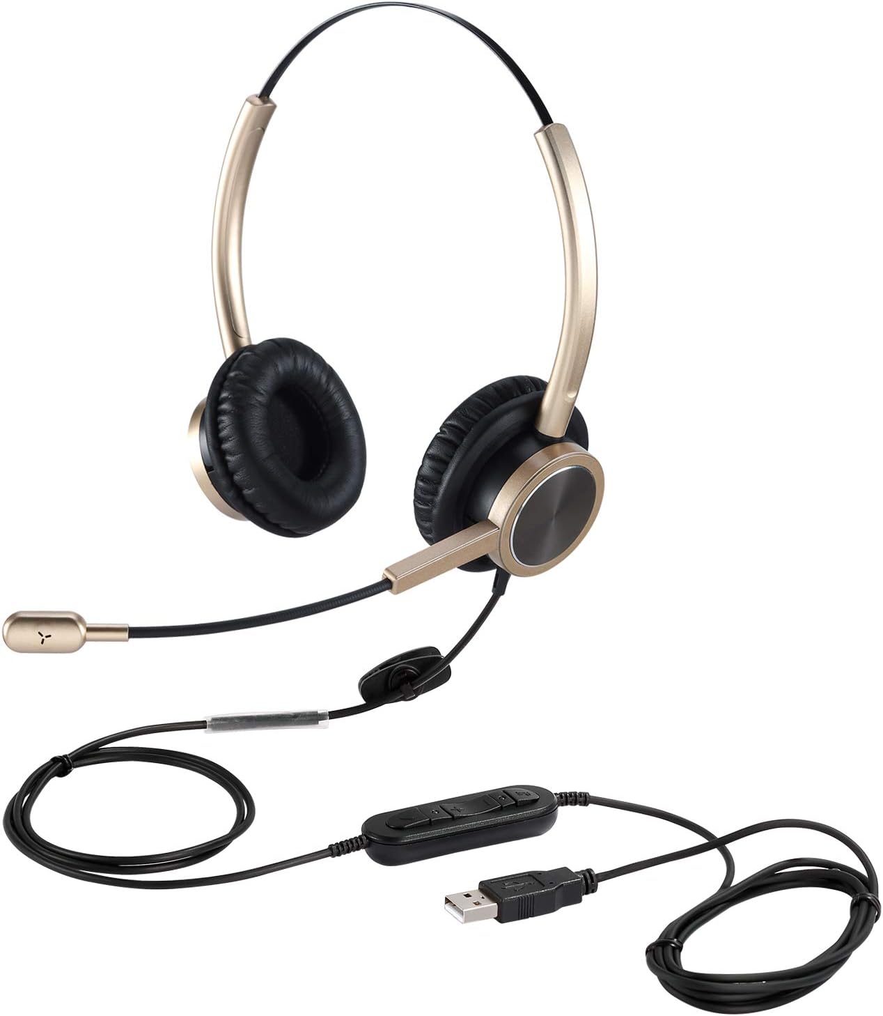 Amazon.com: USB Headset with Microphone Noise Cancelling and Volume ...