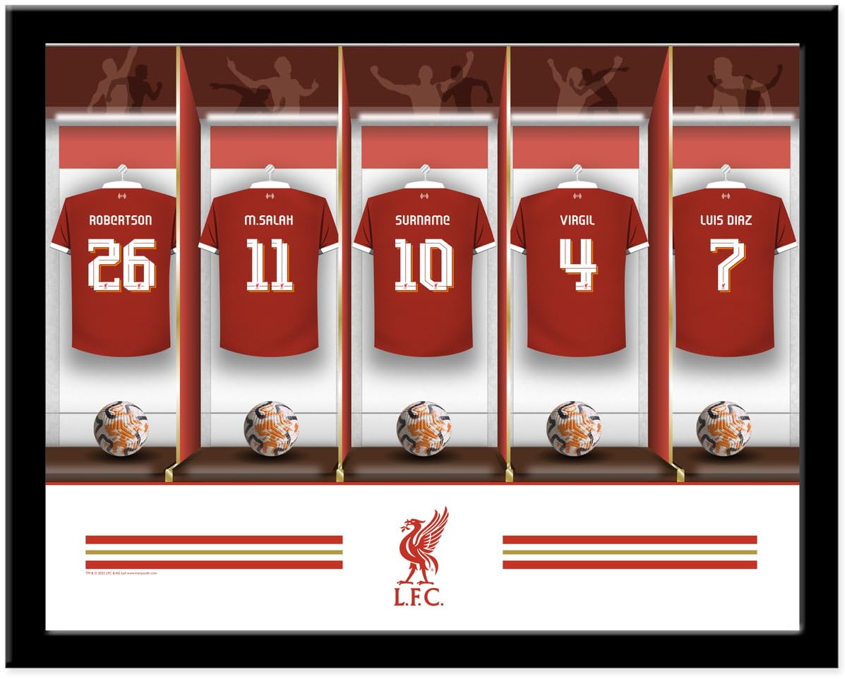 Personalised Dressing Room Photo Framed Print for Liverpool supporters ...