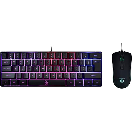 DGG 60% Gaming Keyboard and Mouse Combo, Small Keyboard and Mouse Set ...