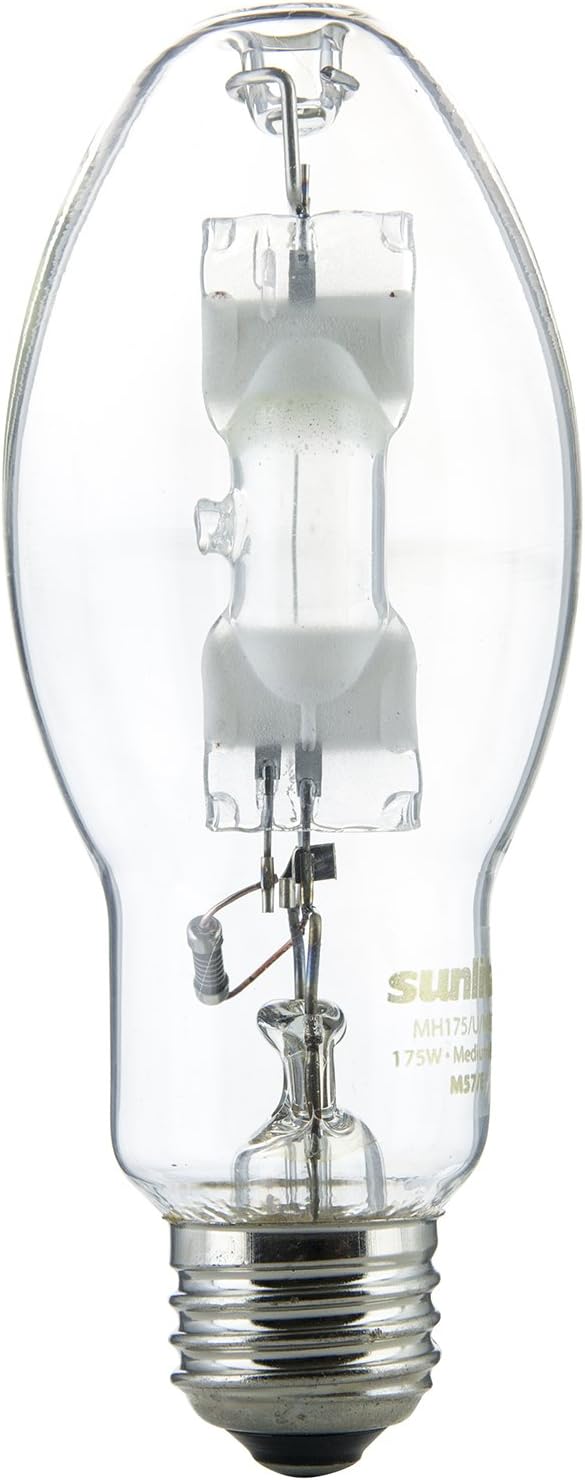 Sunlite 03655-SU MH175/U/MED M57 Metal Halide Lamp, 175 Watts, Probe ...