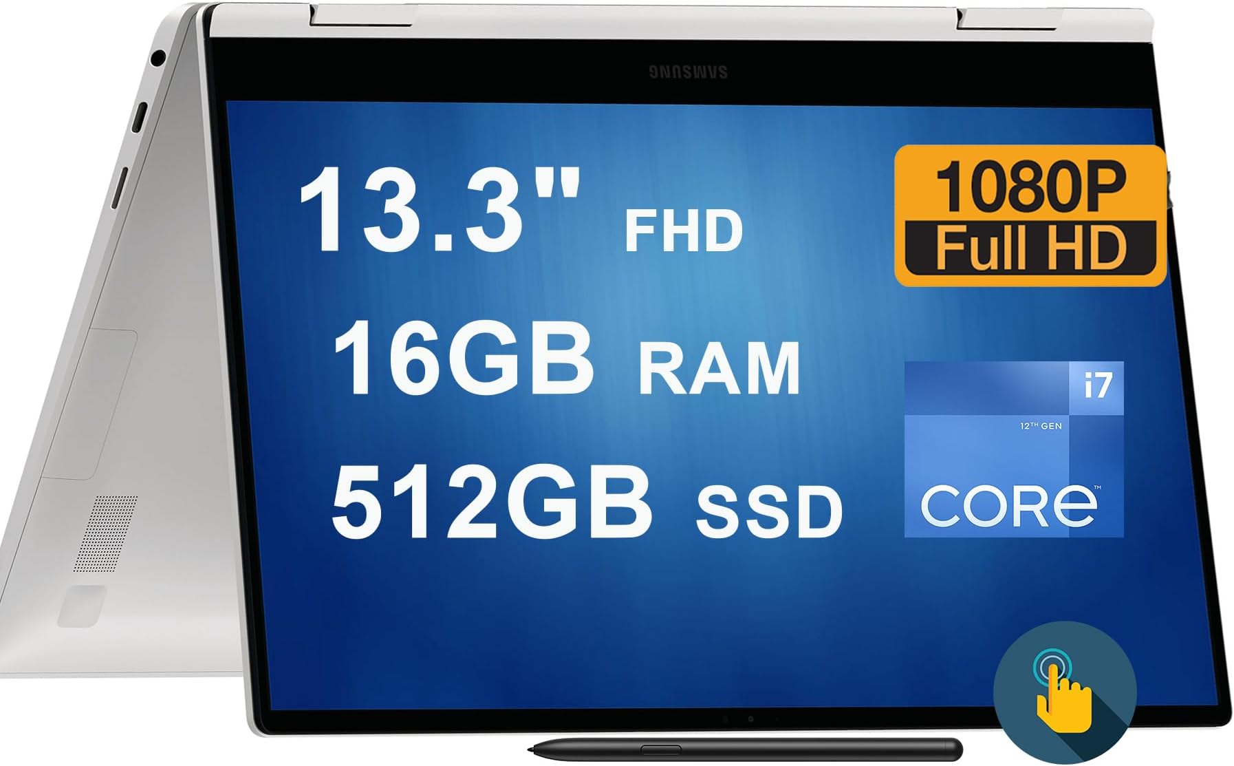 Amazon.com: Samsung Galaxy Book2 360 13 2-in-1 Laptop 13.3" FHD AMOLED ...