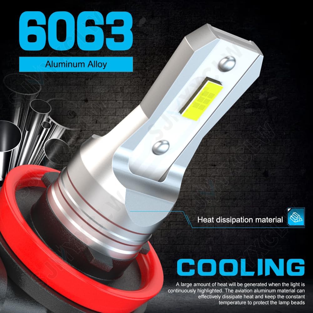 SJMYXCLW Bombillas LED 9005 H11 para faros delanteros, HB3 9005 de haz alto H11 kit combinado de ...