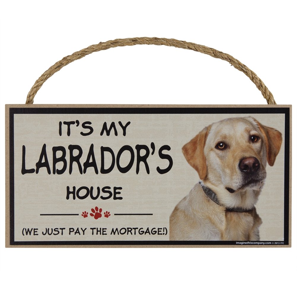 Amazon.com : Imagine This Wood Breed Decorative Mortgage Sign, Labrador ...