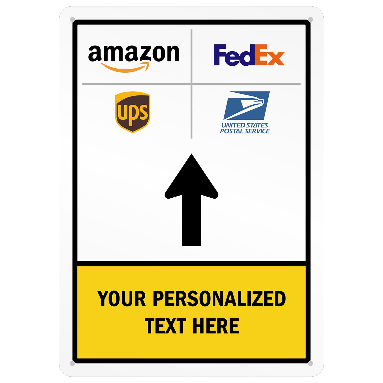 Amazon.com: SmartSign Custom Package Delivery Metal Sign with Delivery ...