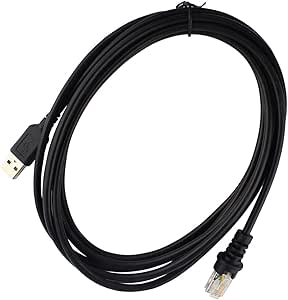 USB Cable for Honeywell Metrologic MS7120 MS9540 MS5145 Barcode Scanner, 10FT 3M Straight USB ...