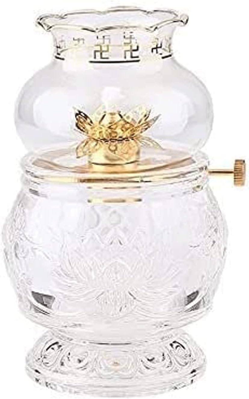 Amazon.com: Oil Lamp Lantern Crystal Oil Lamp for Indoor Use Buddha ...