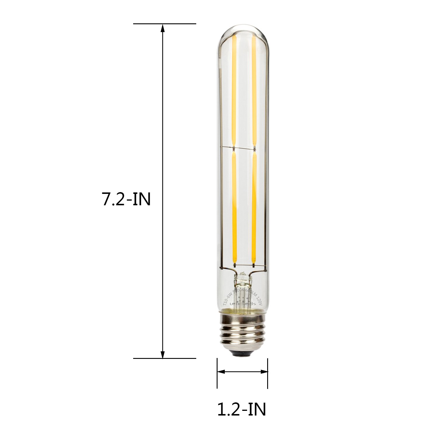 Snapklik.com : 6 Pack Tubular LED Light Bulbs 60 Watt Equivalent, 6W ...