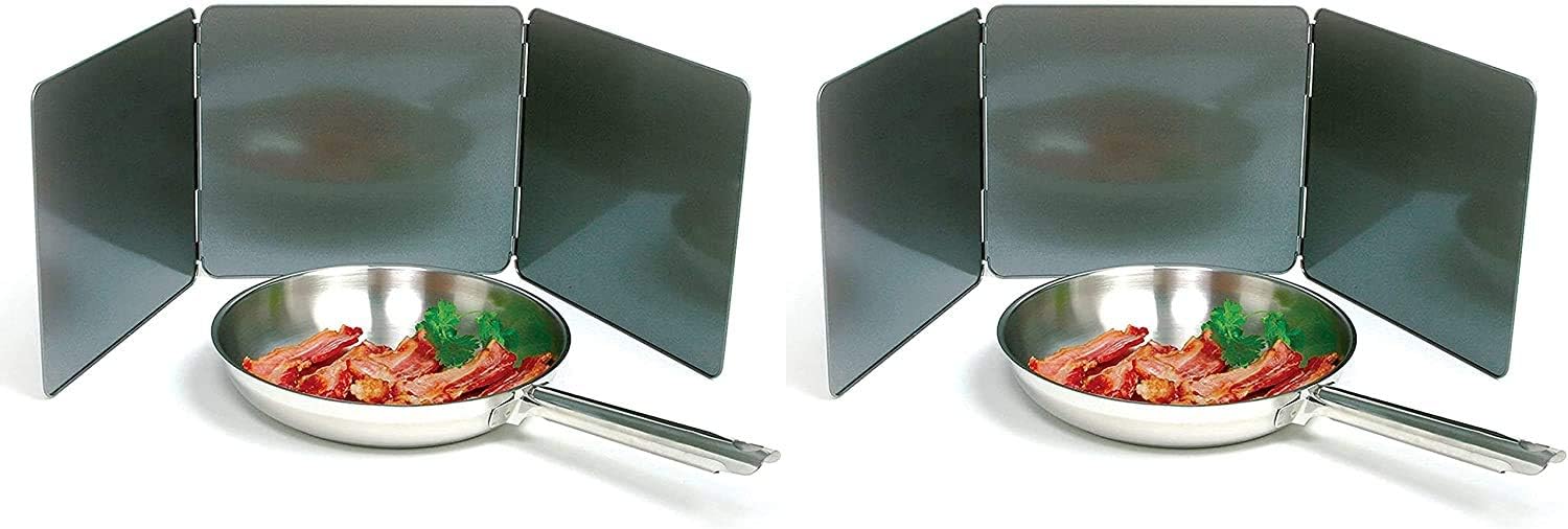 Amazon.com: Norpro Nonstick 3 Sided Splatter Guard (Stainless Steel,2 ...
