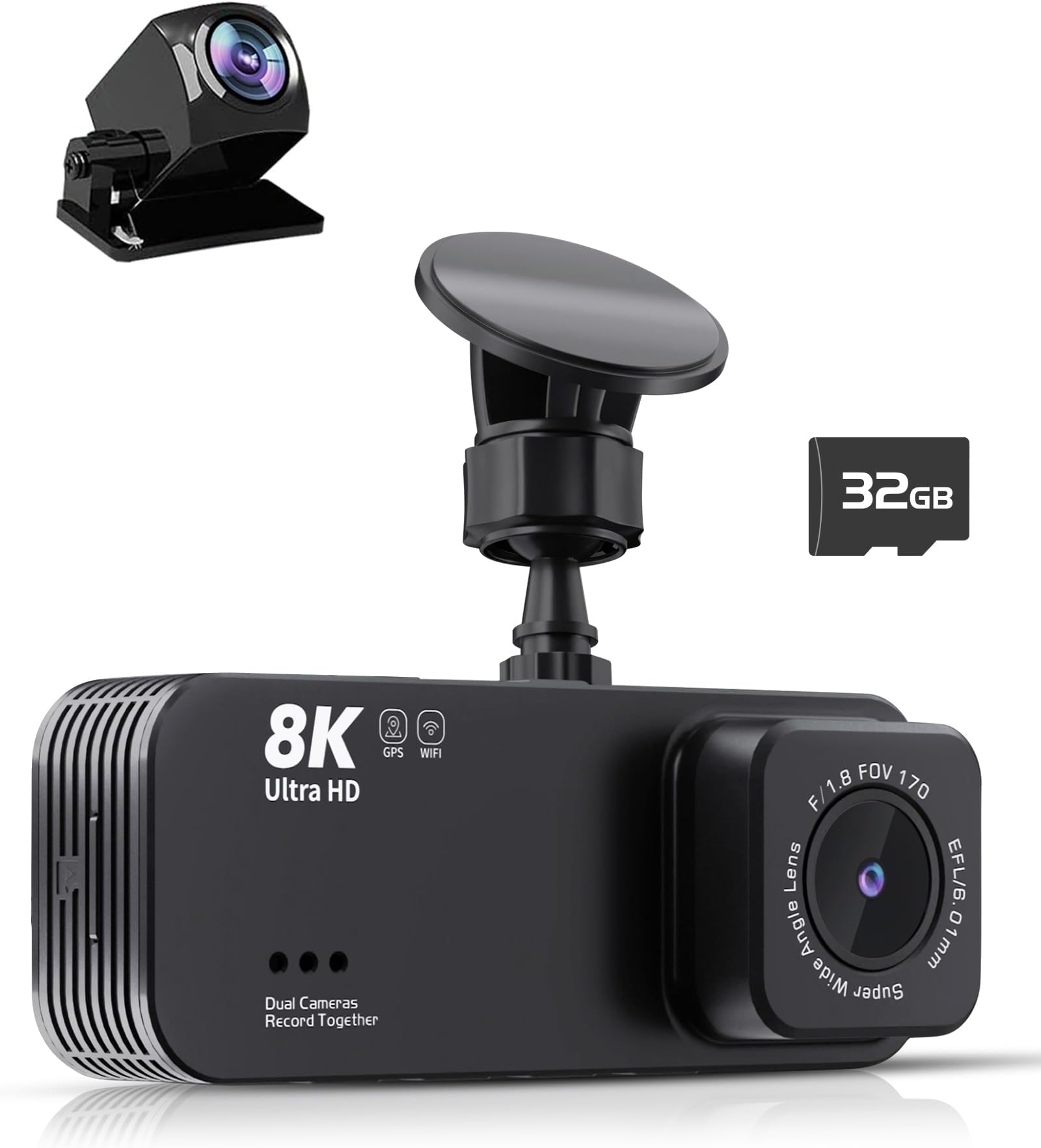 Amazon.com: Dash Camera for Cars, 8K Full UHD Dash Cam Front and Rear ...