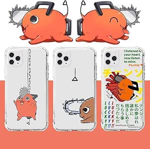 Amazon.com: Chainsaw Man Phone Cases Anime Denji Pochita Makima Power ...