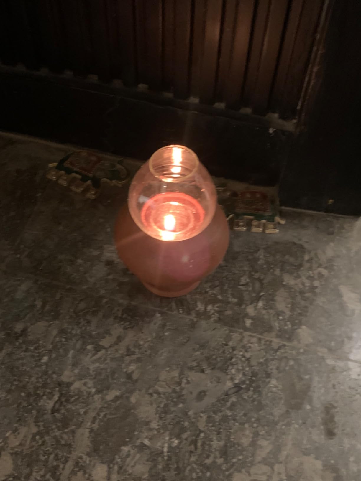 Buy Our Rural Clay Deepam Diya with Glass Cover – Traditional Puja Oil ...