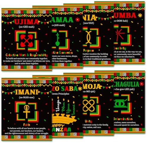 Amazon.com: 8 Pcs Happy Kwanzaa Poster Decorations, 11 x 13.8 Inch ...