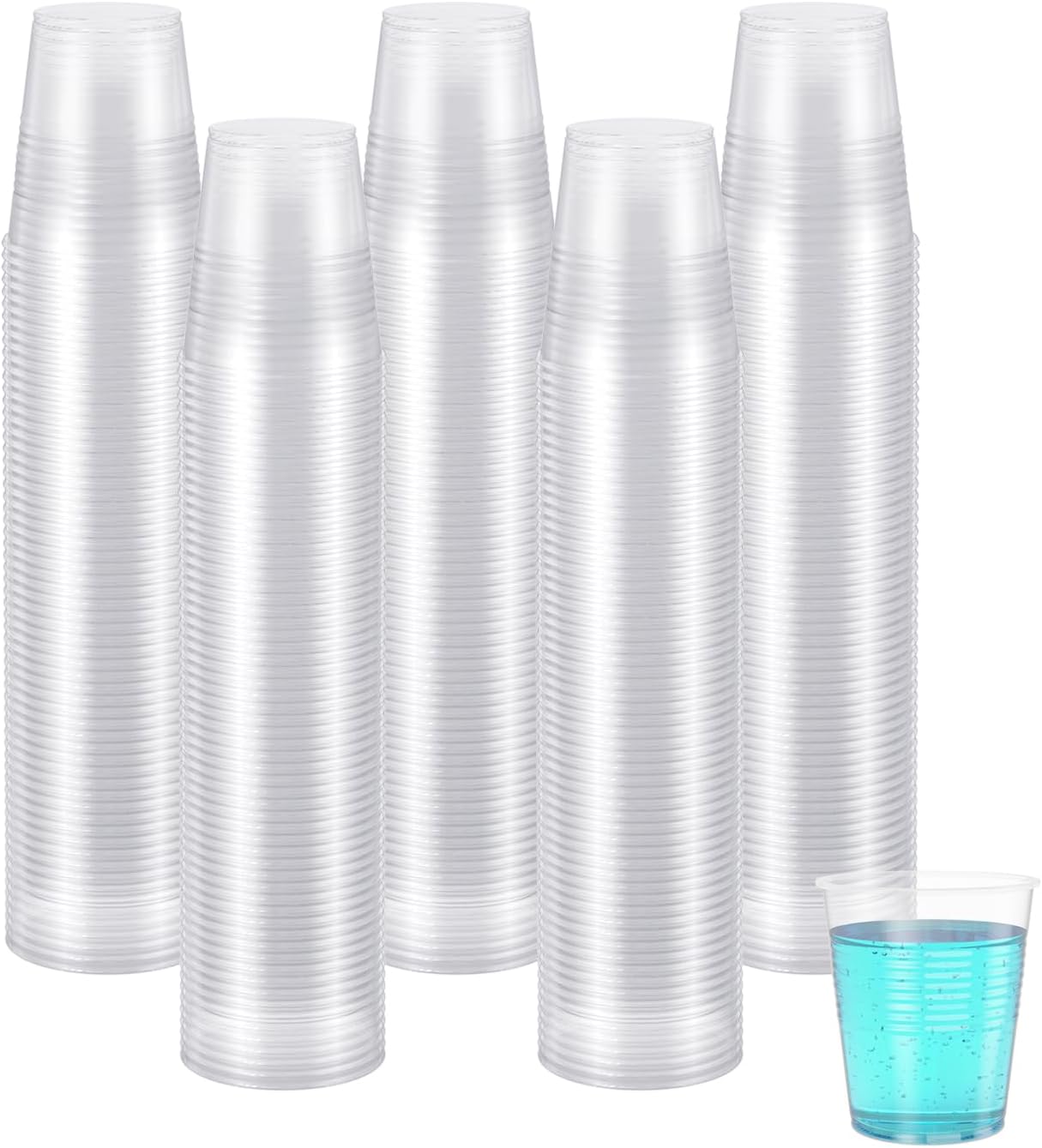 Amazon.com: JOLLY CHEF 300 Pack 3 oz Clear Plastic Cups, Disposable ...