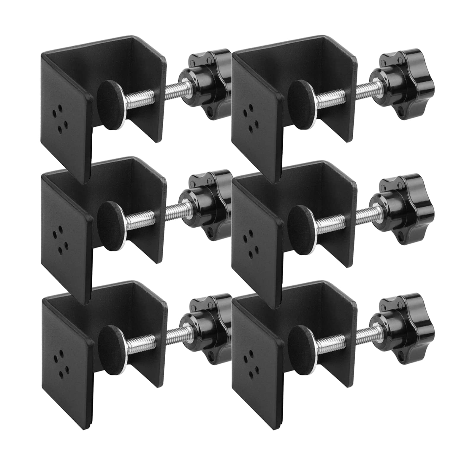 Snapklik.com : Jhanw 6 Pack Heavy Duty C Clamp & Desk Clamp Wide Jaw ...