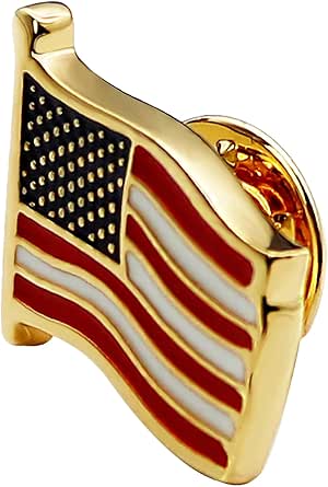 Amazon.com: Boutique Men American Flag Pin Suit lapel flag pins 18K ...