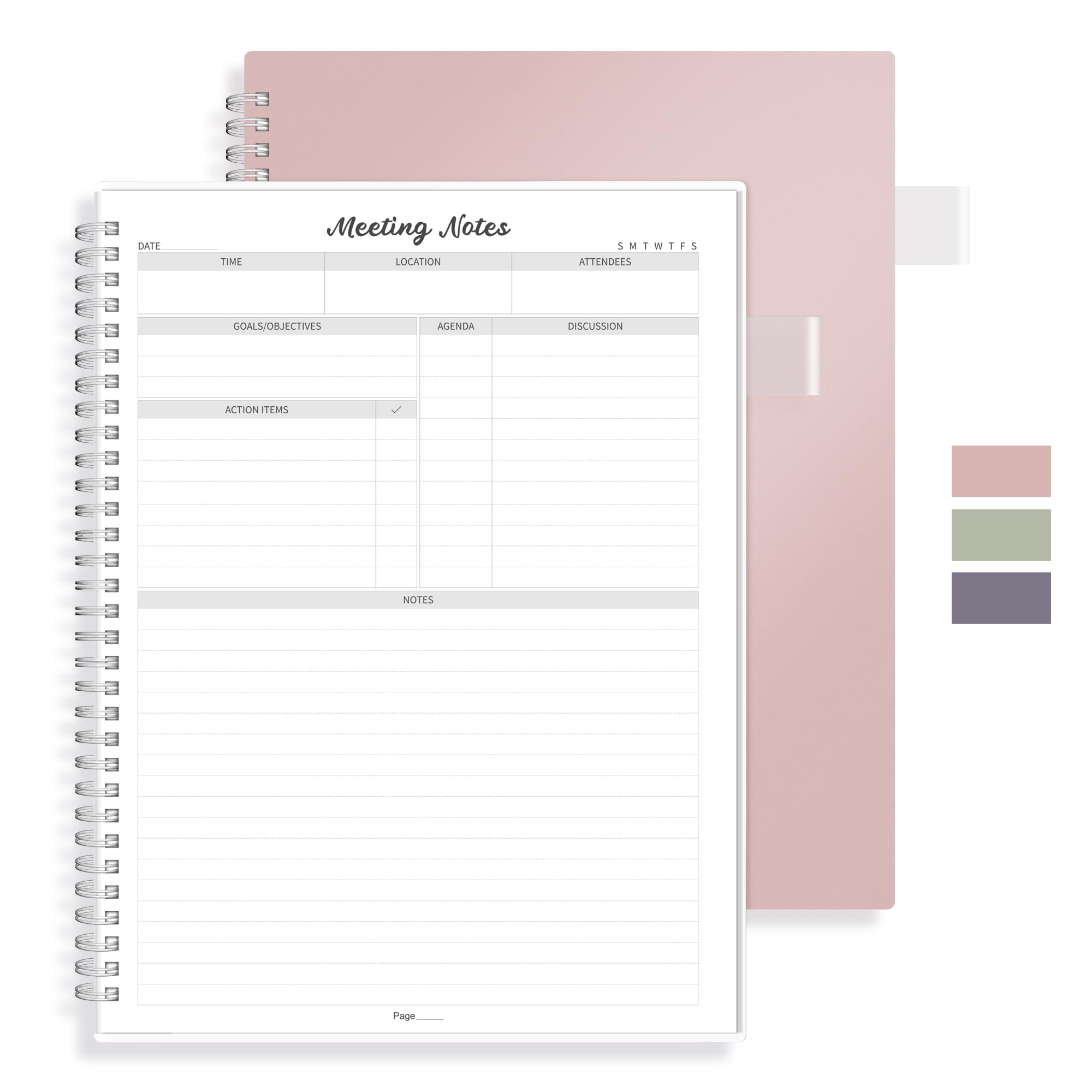 Amazon.com : Meeting Notes Notebook for Work, Meeting Notebook with ...