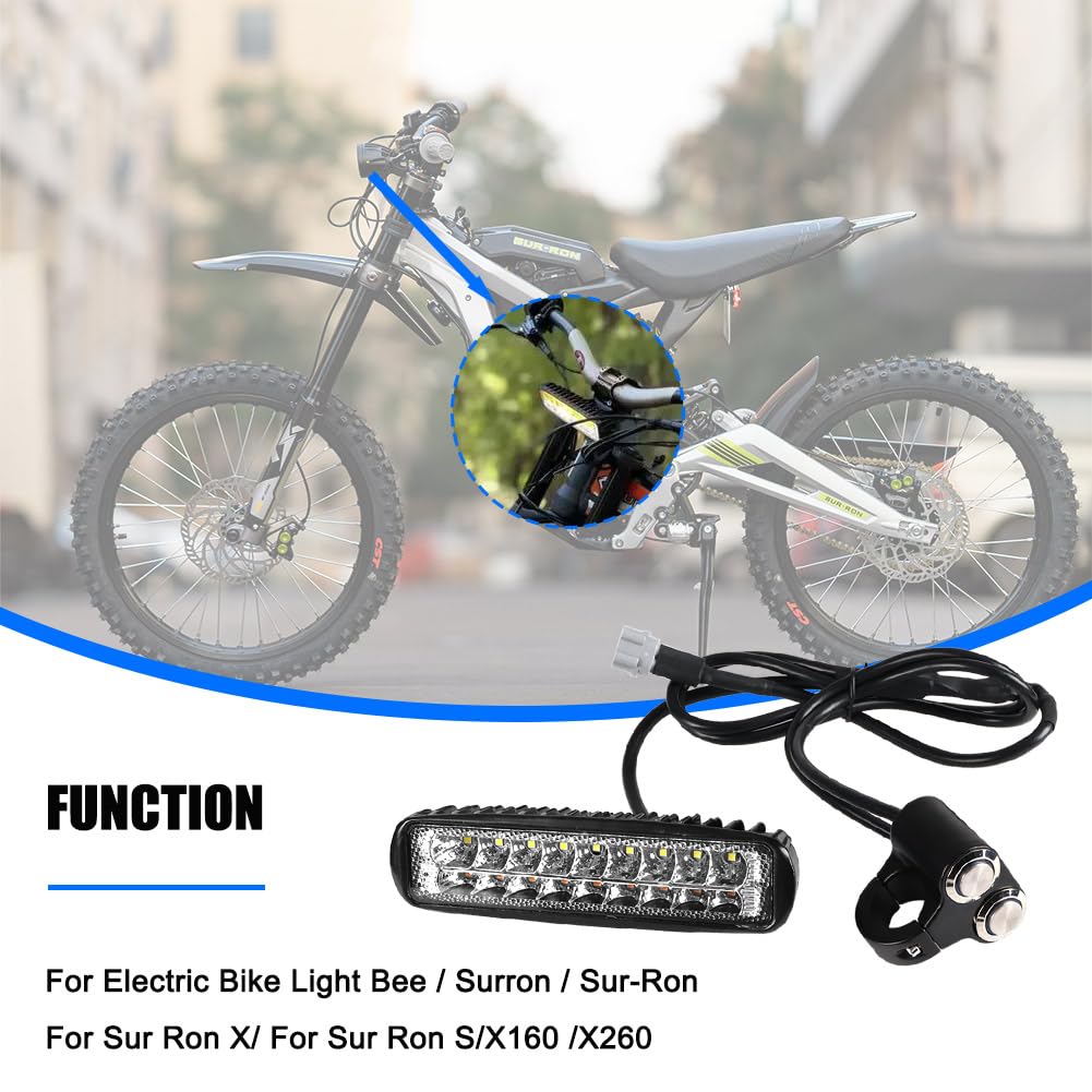 Surron Parts Sur Ron X-Series LED Headlight - Plug & Play Upgrade For ...