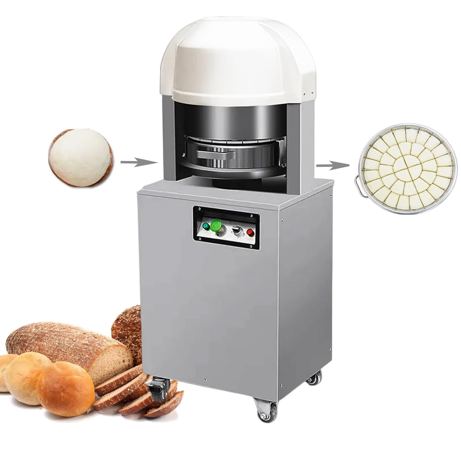 Amazon.com: INTSUPERMAI Electric Dough Divider Auto Dough Cutter 36PCS ...