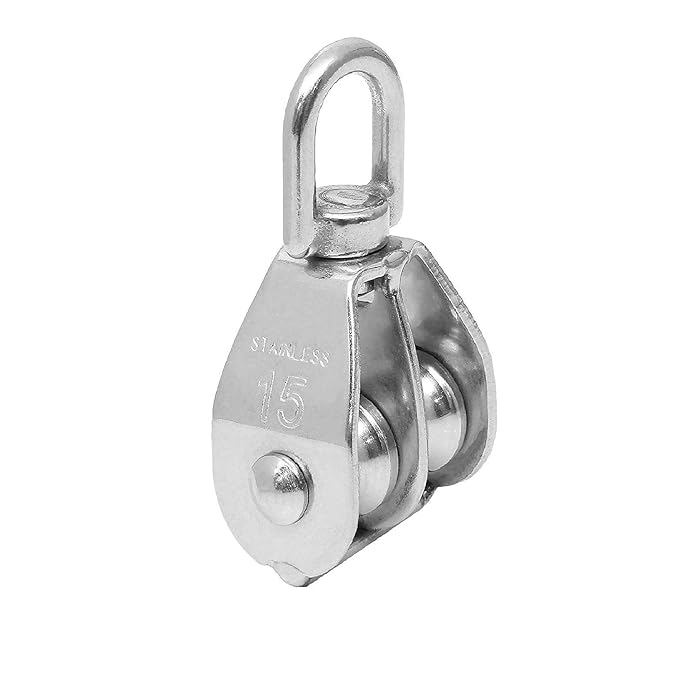 Buy Vinayakart Double M 15 Pulley , Swivel 304 Stainless Steel Heavy ...