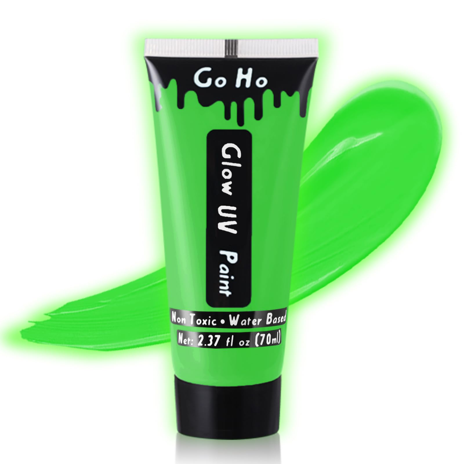 Amazon.com : Go Ho Neon Green Body Paint Washable(2.37oz,70ml),under UV ...