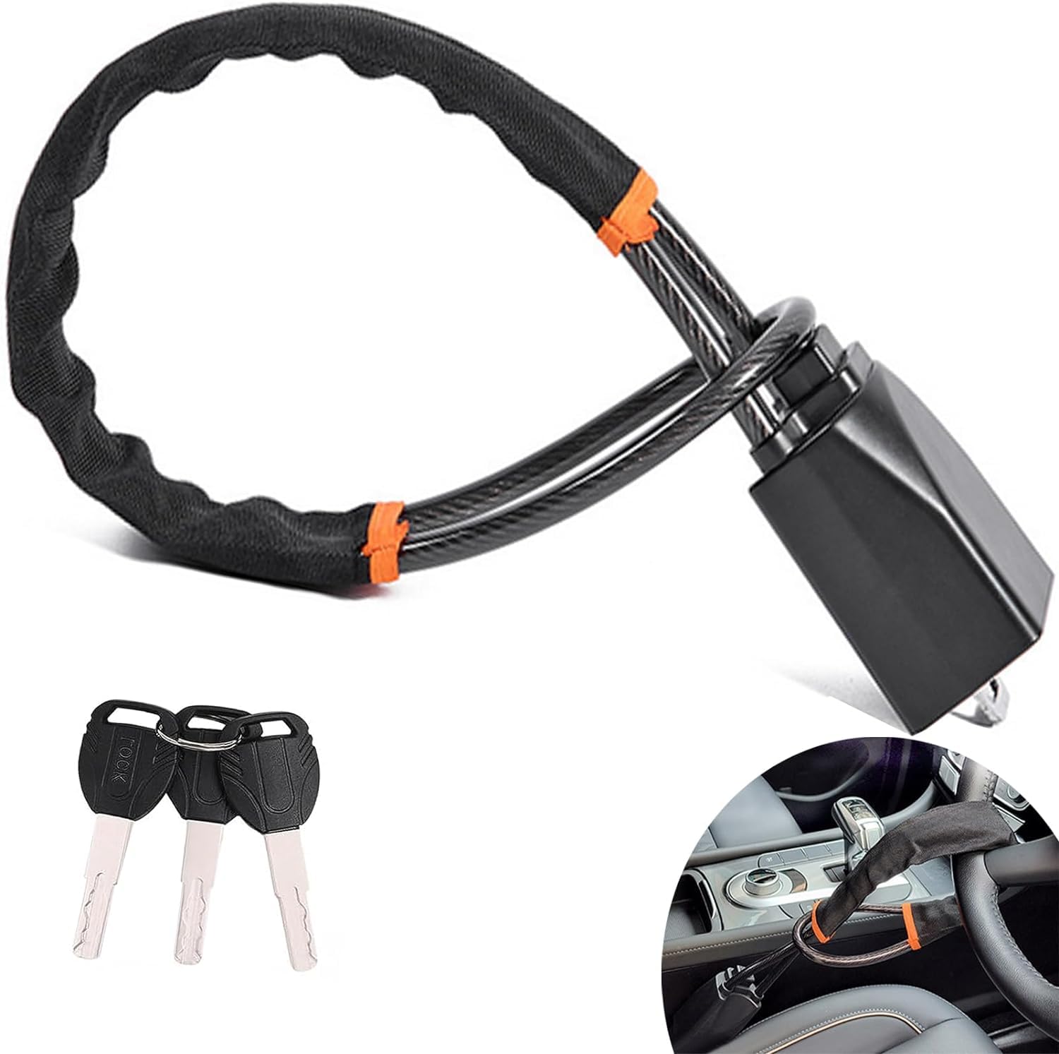 Istara Steering Wheel Lock Seat Belt Lock, Car Club Steering Wheel Lock ...