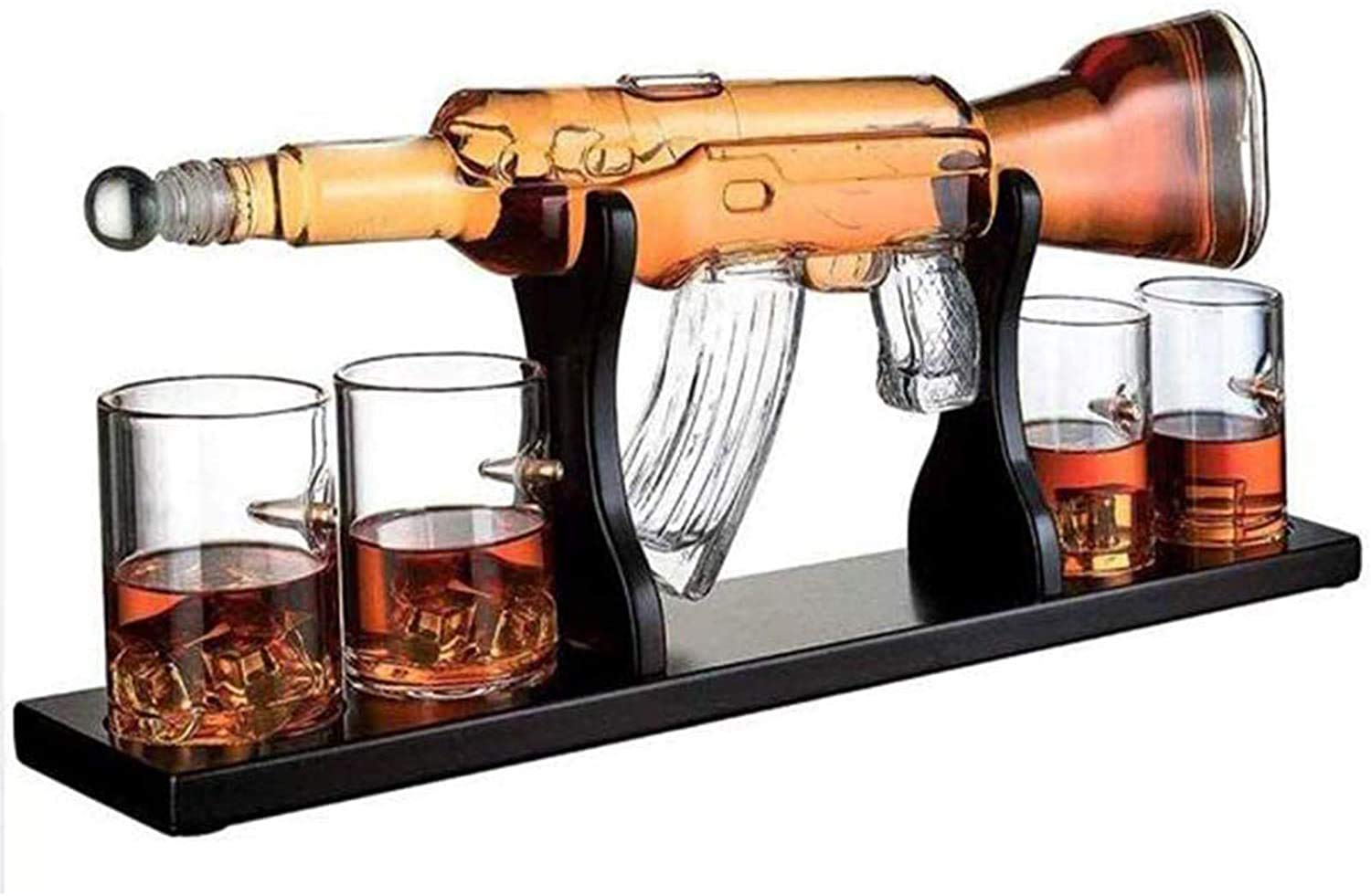 Buy YAMAXUN 1000Ml M16 Large Decanter Set Bullet Glasses, Elegant ...