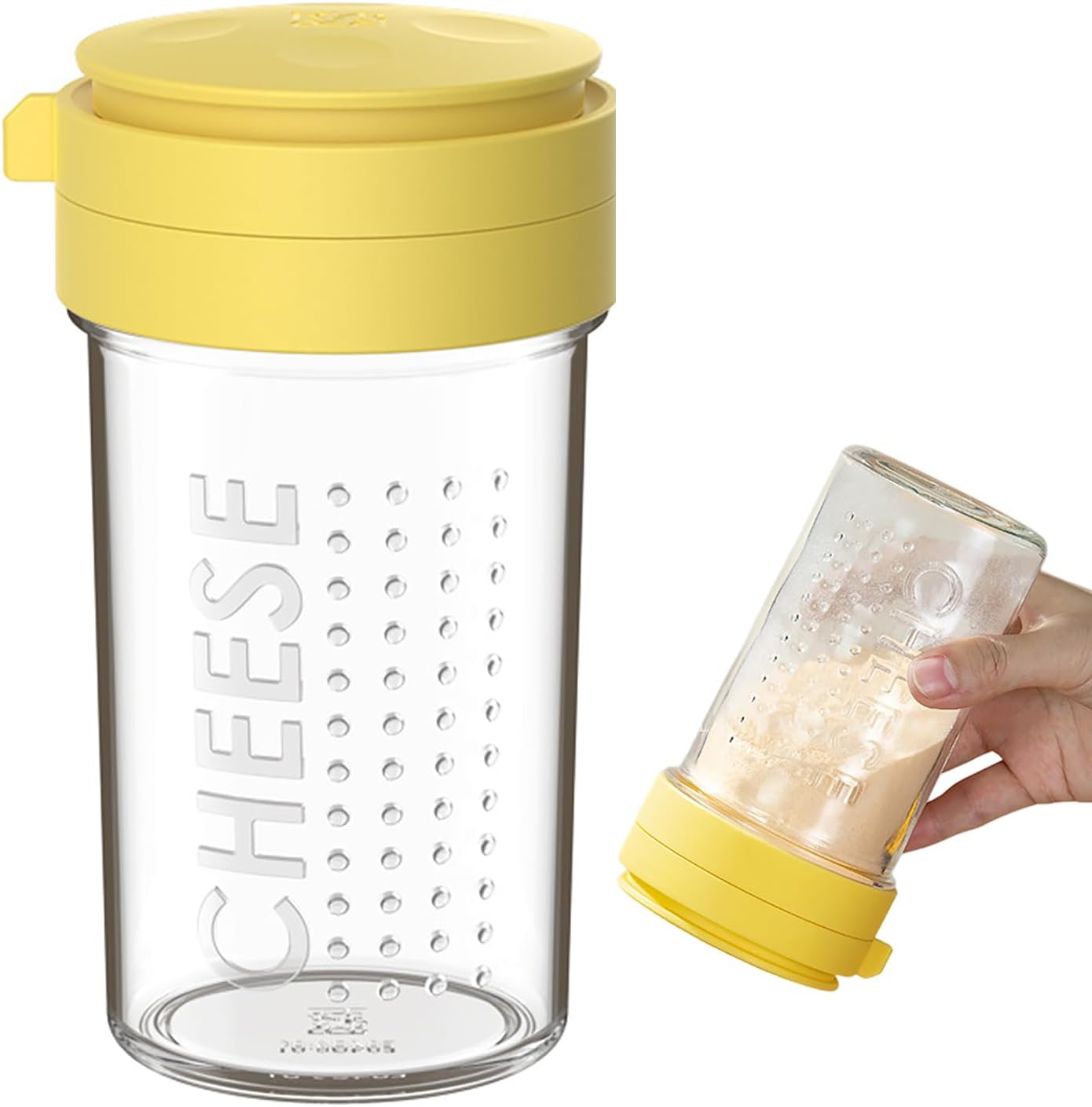 Amazon.com: 12-Ounce Glass Parmesan Cheese Shaker with Airtight Lid ...