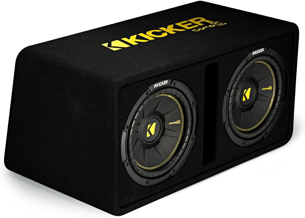 Amazon.com: Kicker DCWC102, Dual CompC 10" Subs in Vented Enclosure, 2 ...
