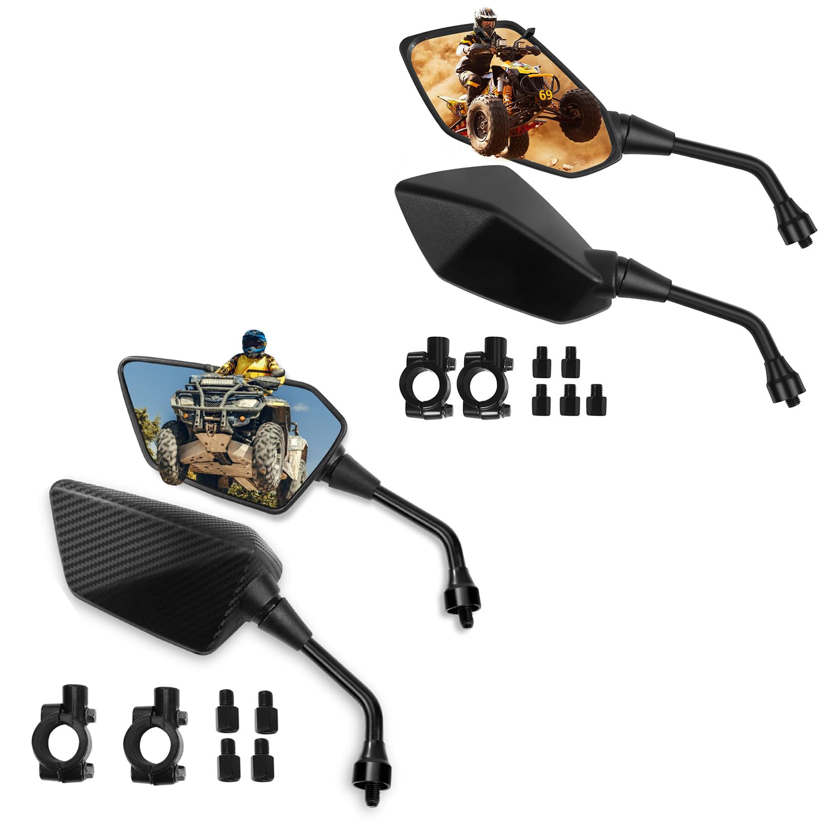 Amazon.com: Esploratori ATV Mirror, Side Rearview Mirrors for Bike ...