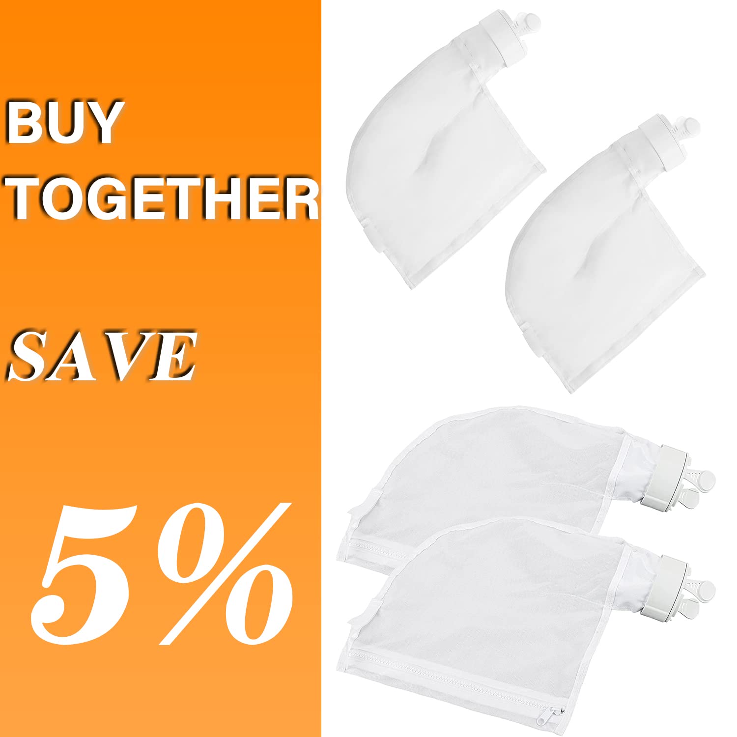 Amazon.com: Funmit 2 Pack All Purpose Polaris Filter Bag Replacement ...
