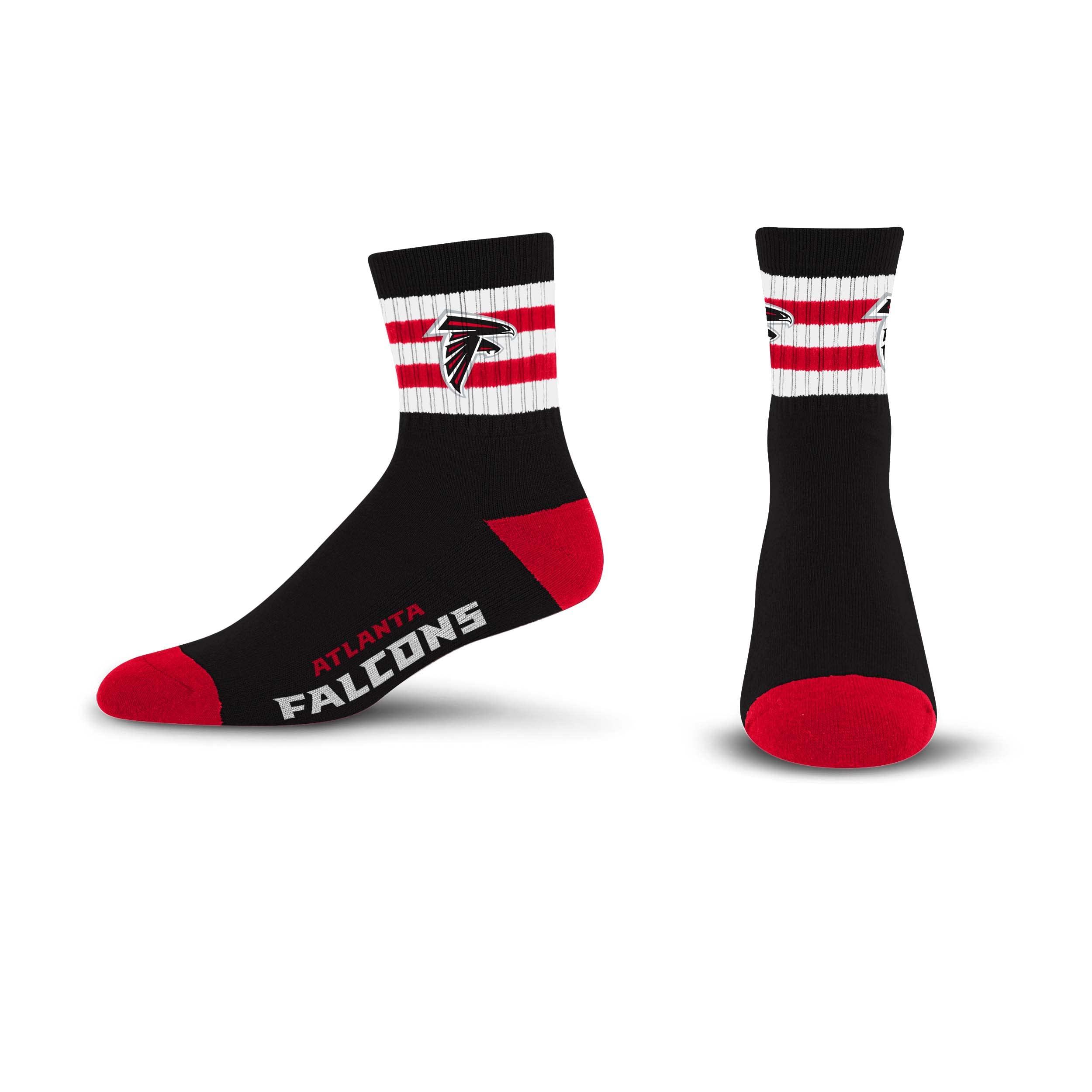 Amazon.com : For Bare Feet NFL Atlanta Falcons 5 Stripe Logo Quarter ...