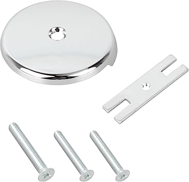 Single Hole Bathtub Overflow Cover Kit with Three Matching Screws an ...