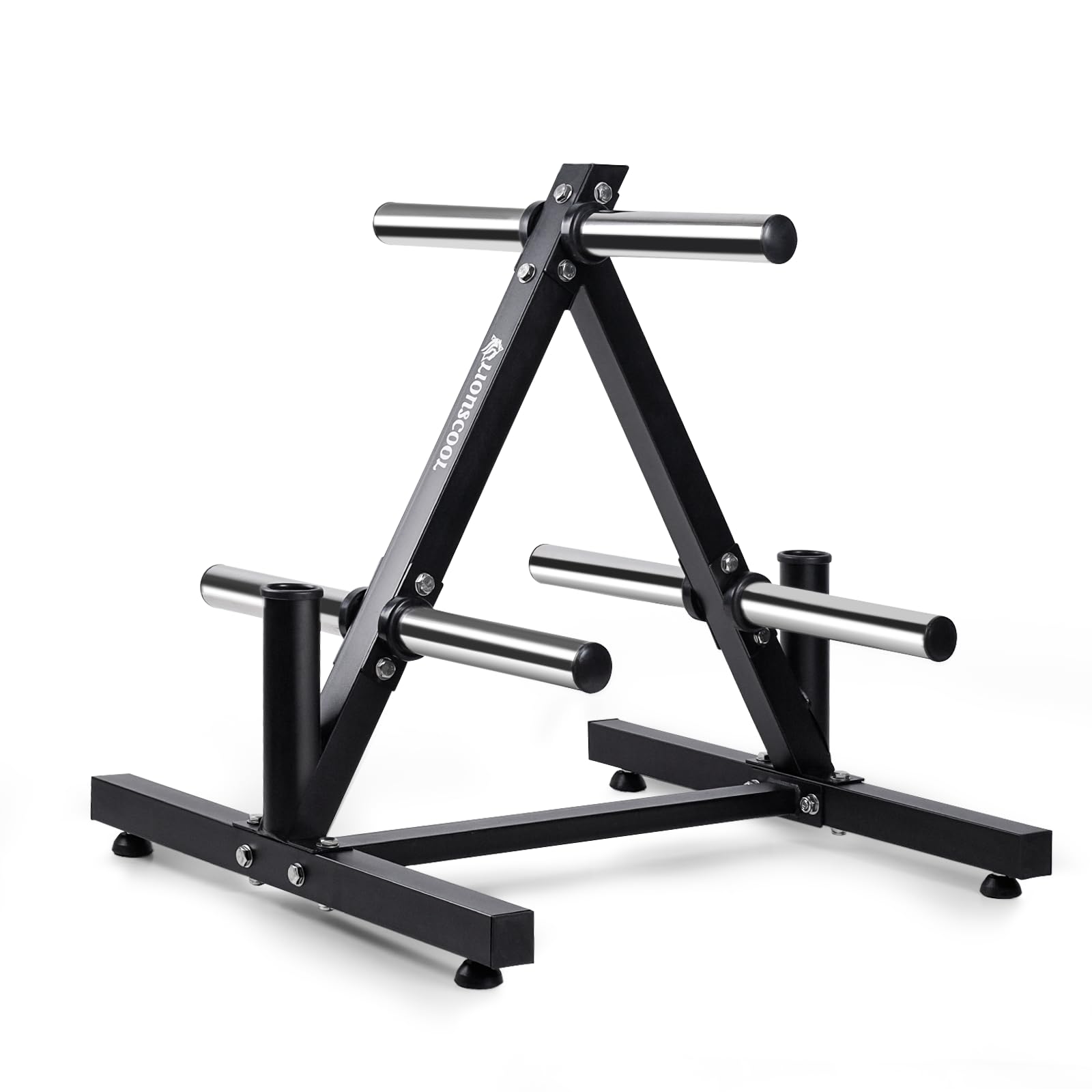 Snapklik.com : LIONSCOOL 2-Inch Olympic Weight Plate Tree And 2 Barbell ...