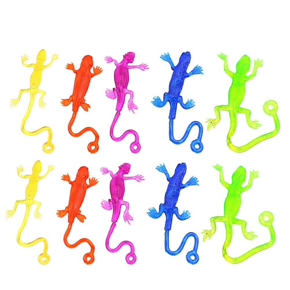 Amazon.com: STOBOK Sticky Lizard, 24pcs Funny Sticky Lizard Toy Sticky ...
