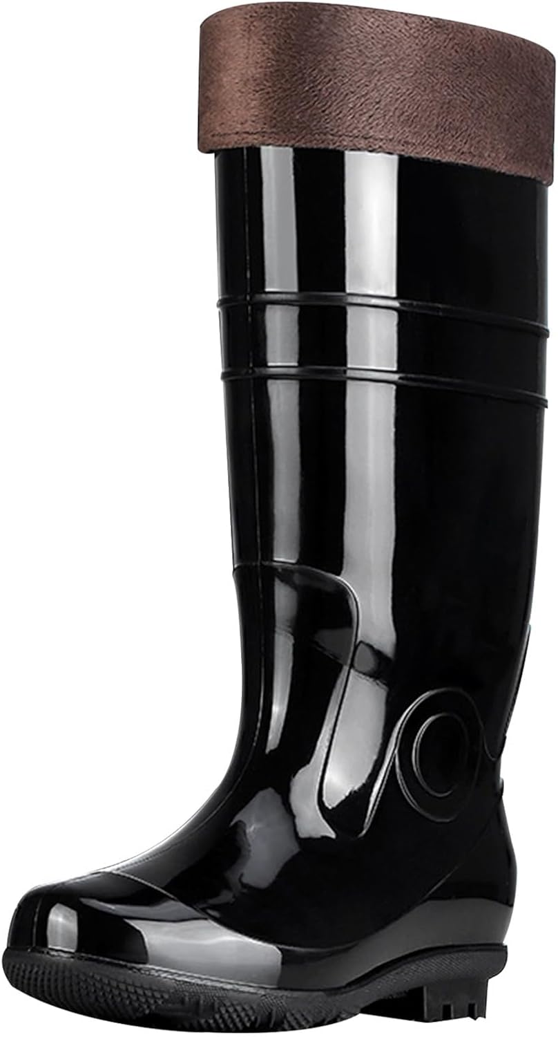 Rubber Boots for Men Waterproof Insulated Rubber Outdoor Wellington ...