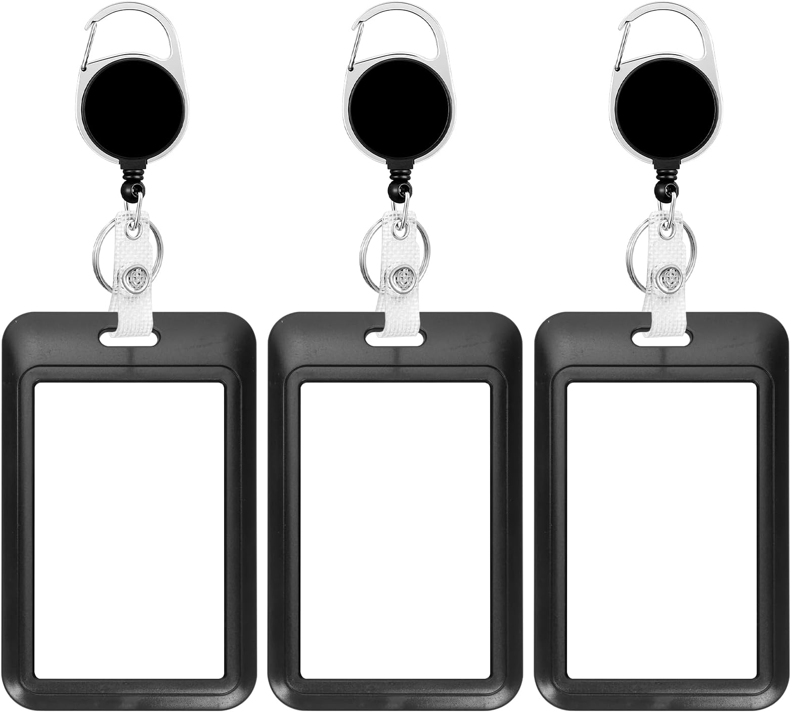 Amazon.com : 3 Pack Heavy Duty Badge Holder with Retractable Reel, ID ...