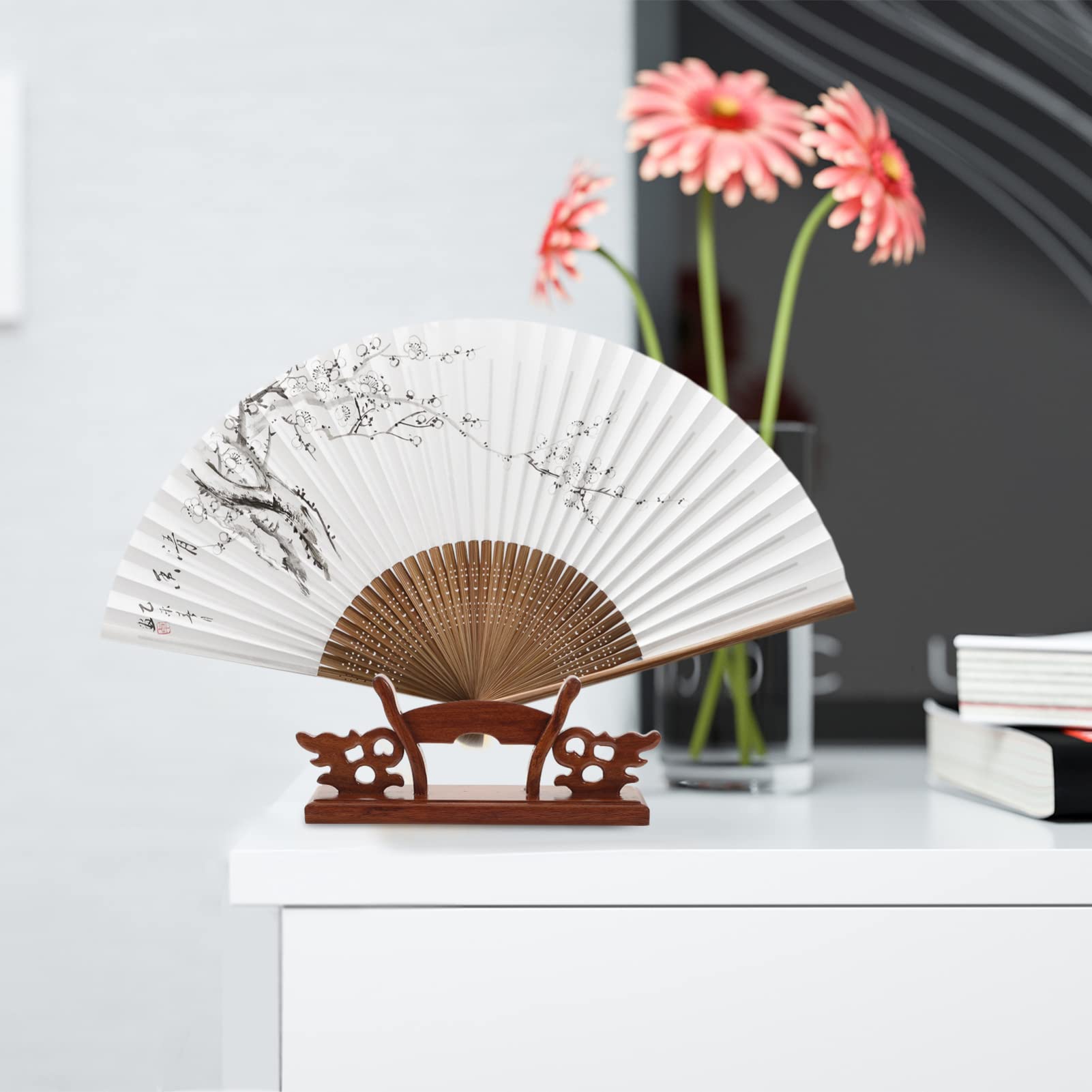 Hand Fan Stand 2024 New Digital Display Handheld Foldable Fan