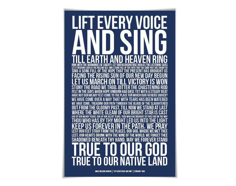 Amazon.com: Lift Every Voice and Sing Art Print. 60 Colours/8 Sizes ...