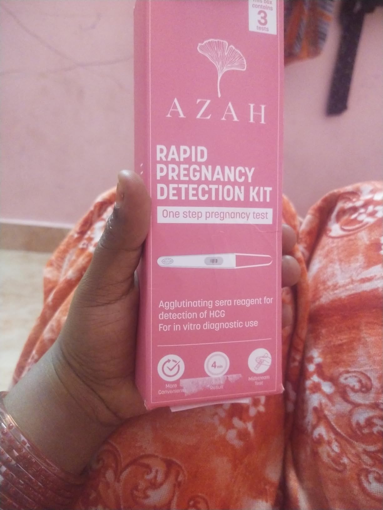 Buy Pregnancy Test Kit for AZAH | 99% Accurate Kit Pack of 3 ...