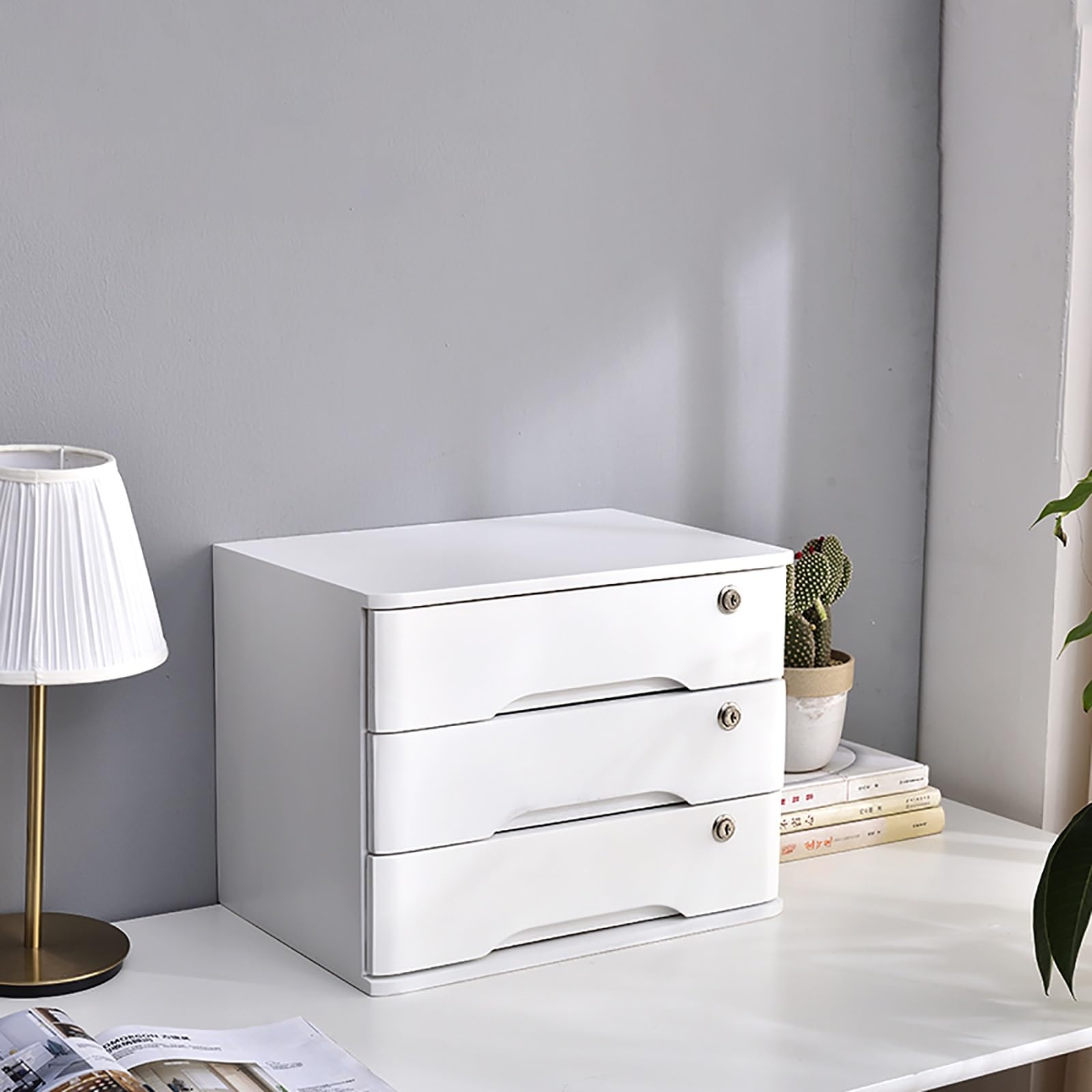 Amazon.com: Flat File Cabinet Storage,Solid Wood Storage Box,Desktop ...