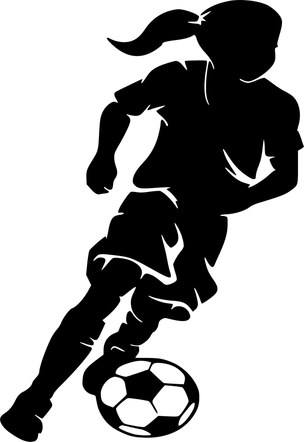 Amazon.com: Girls Soccer Dribbling Sport Decal Goalkeeper Player Wall ...