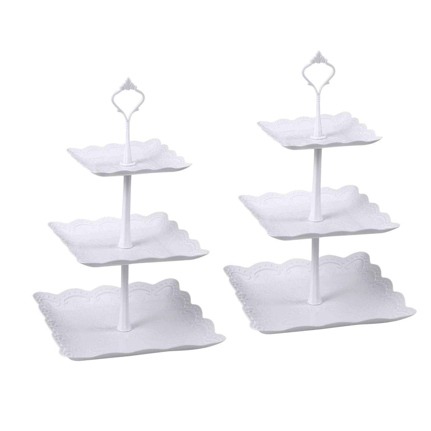 Candora 2pes European three-tier birthday party cake stand melamine ...