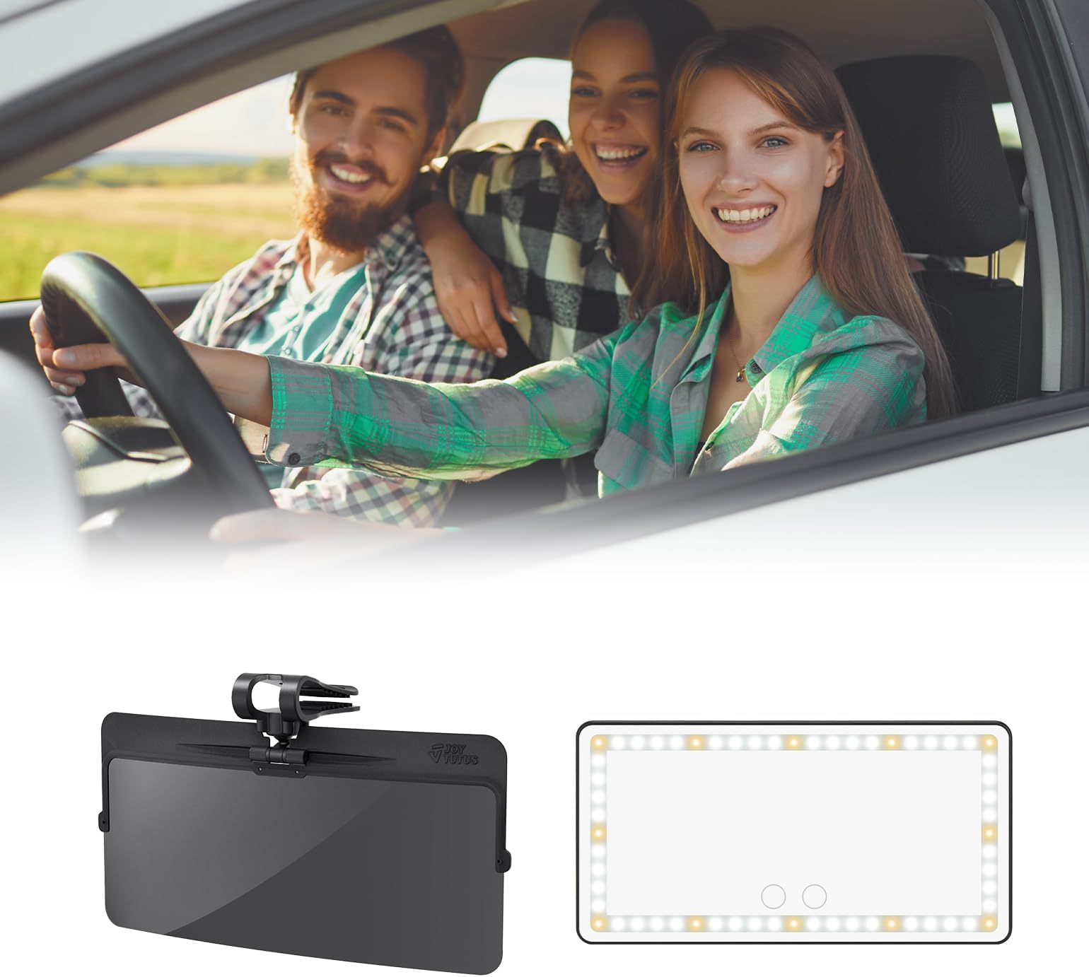 Amazon.com: JOYTUTUS Sun Visor Extender and Car Sun Visor Vanity Mirror ...