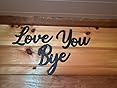 Amazon.com: AHYS Black Wall Decor Love You Bye Metal Signs Cute Love ...