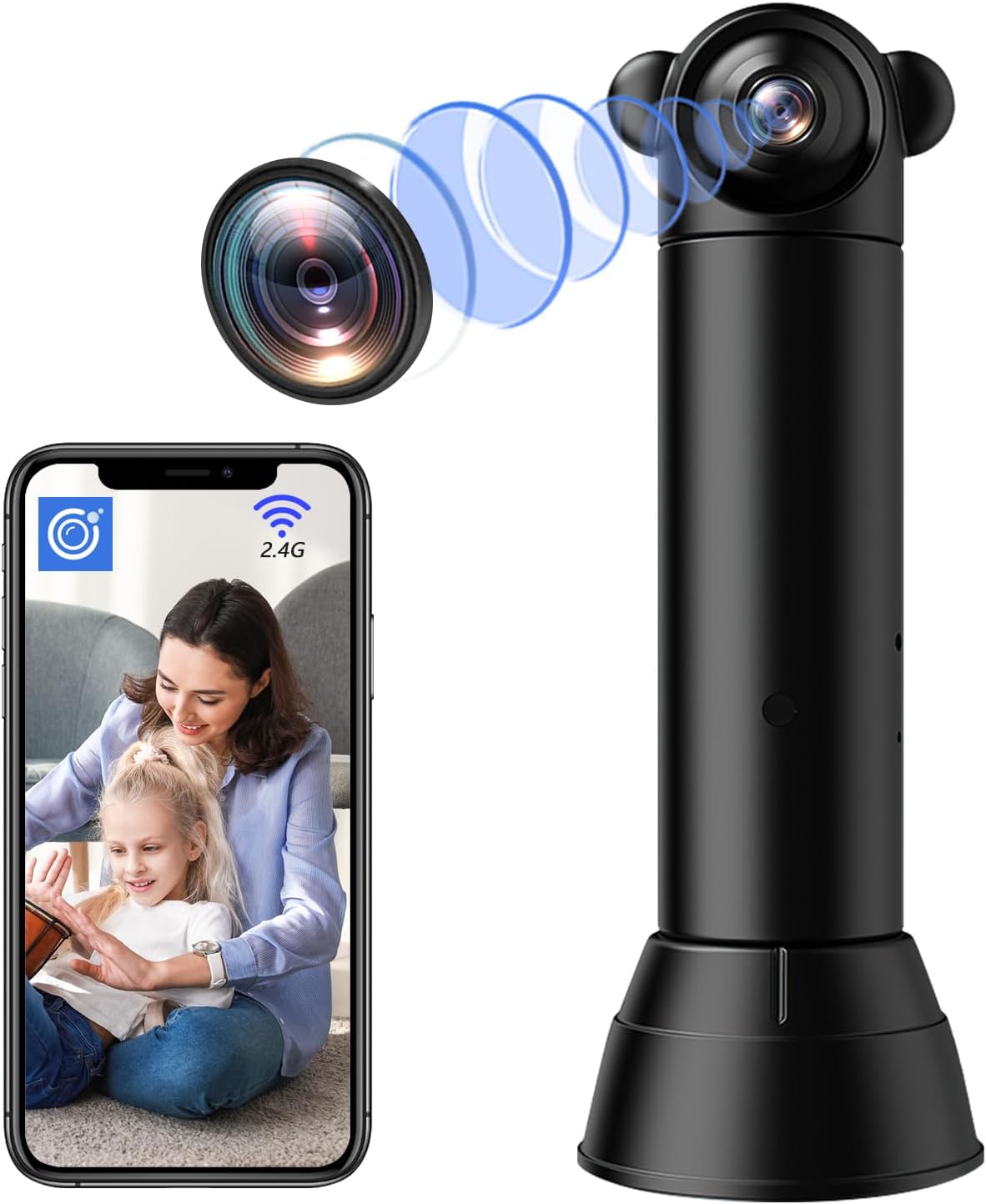 Nisanmoon Caméra Cachée Wifi, Mini Caméra Espion Wifi HD Caméra Cachée ...