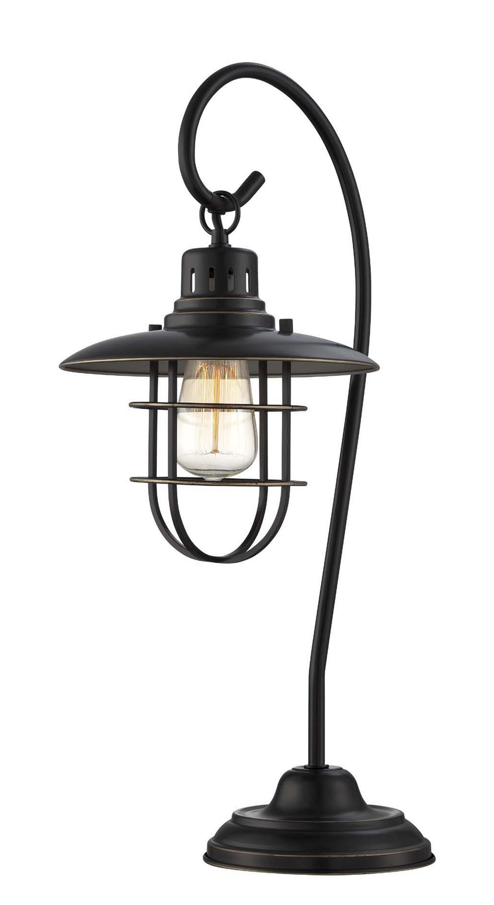 Lite Source LS-21456D/BRZ Lanterna Ii Table Lamp, 10" x 9" x 23 ...