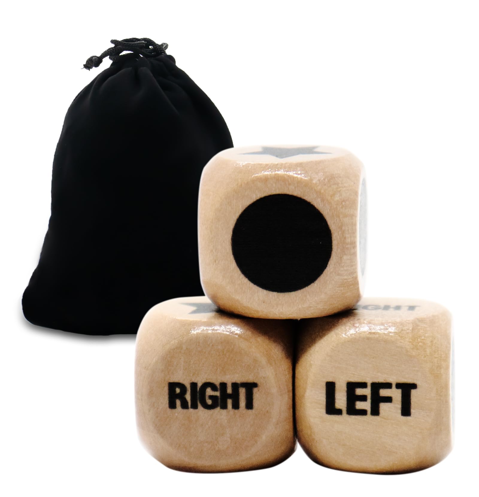 Amazon.com: Buffsiss Left Right Center Game Dice 16mm Wooden Dice with ...