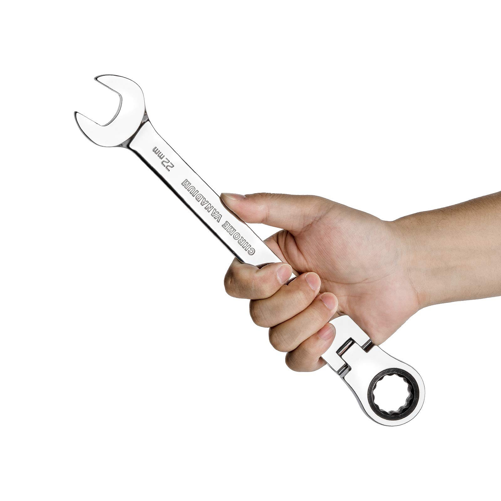 Snapklik.com : 22mm Flex Head Ratchet Wrench, 12PT 72 Tooth Metric ...