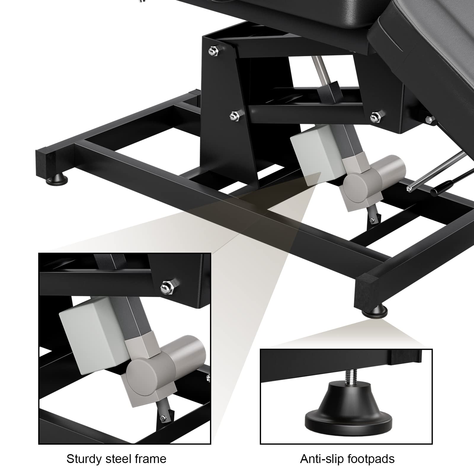 OKAKOPA Electric Height Facial Bed Chair, 3-Section Adjustable Tattoo ...