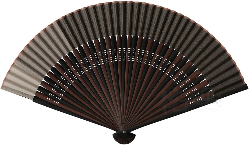 Amazon.com: Yamani Shift Set Brown Mens Fabric Folding Fans 8.7 X 1 X 0 ...
